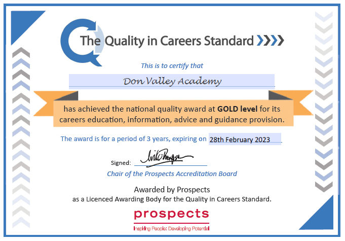 Careers Quality Award - Don Valley Academy